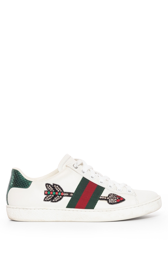 Dress & Go | Gucci Ace Sneakers With Lateral Band And Embroidered Arrow ...